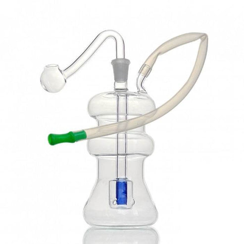 Glass Filter Bubbler Water Pipe 12cm - Oz Sweet Puff